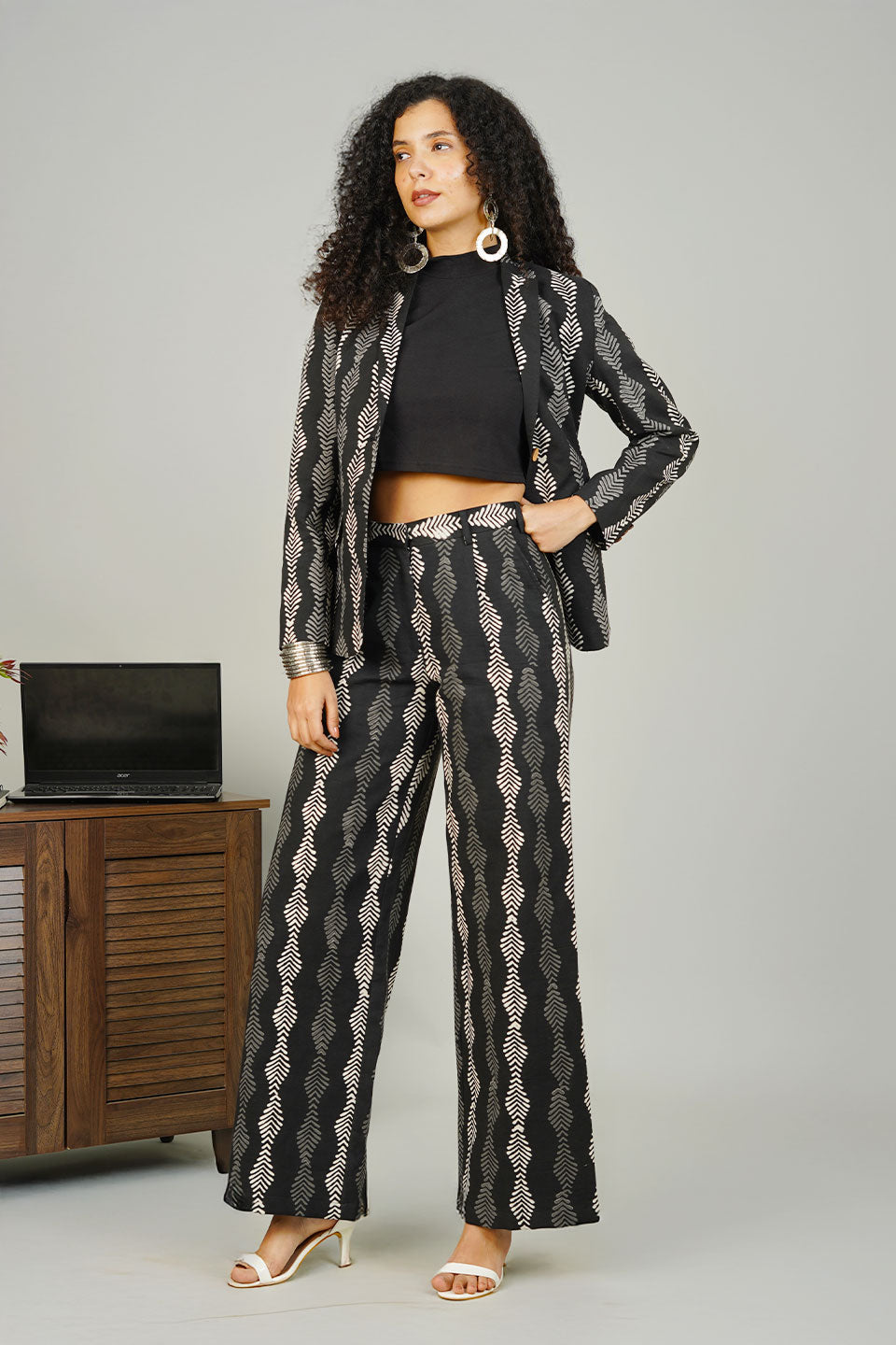 Women's Black Indigo Cotton Suit – Indophilia